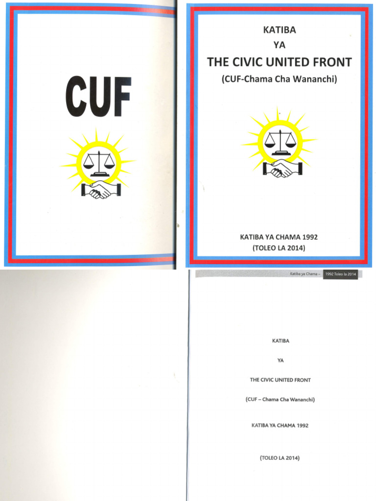 KATIBA Ya Chama Cha CUF Tanzania | PDF