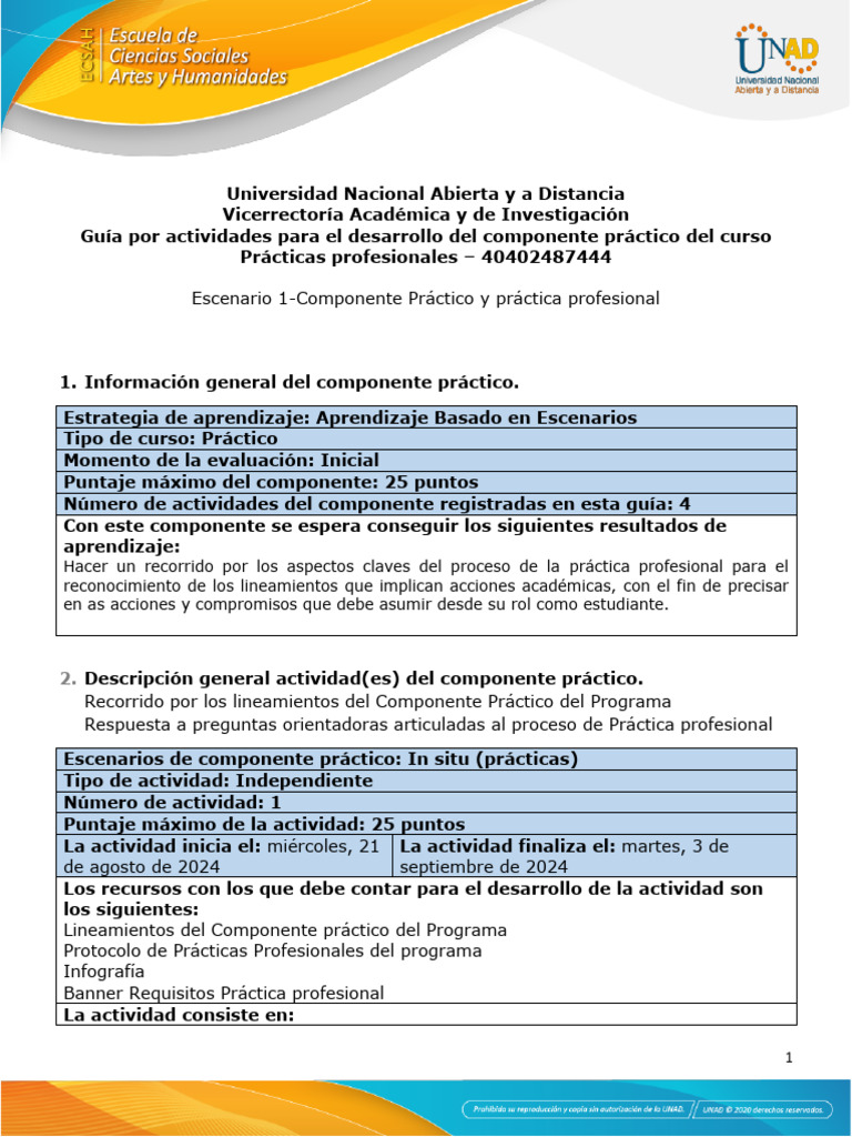 Guía para El Desarrollo Del Componente Práctico y Rúbrica de Evaluación - Escenario 1 ...