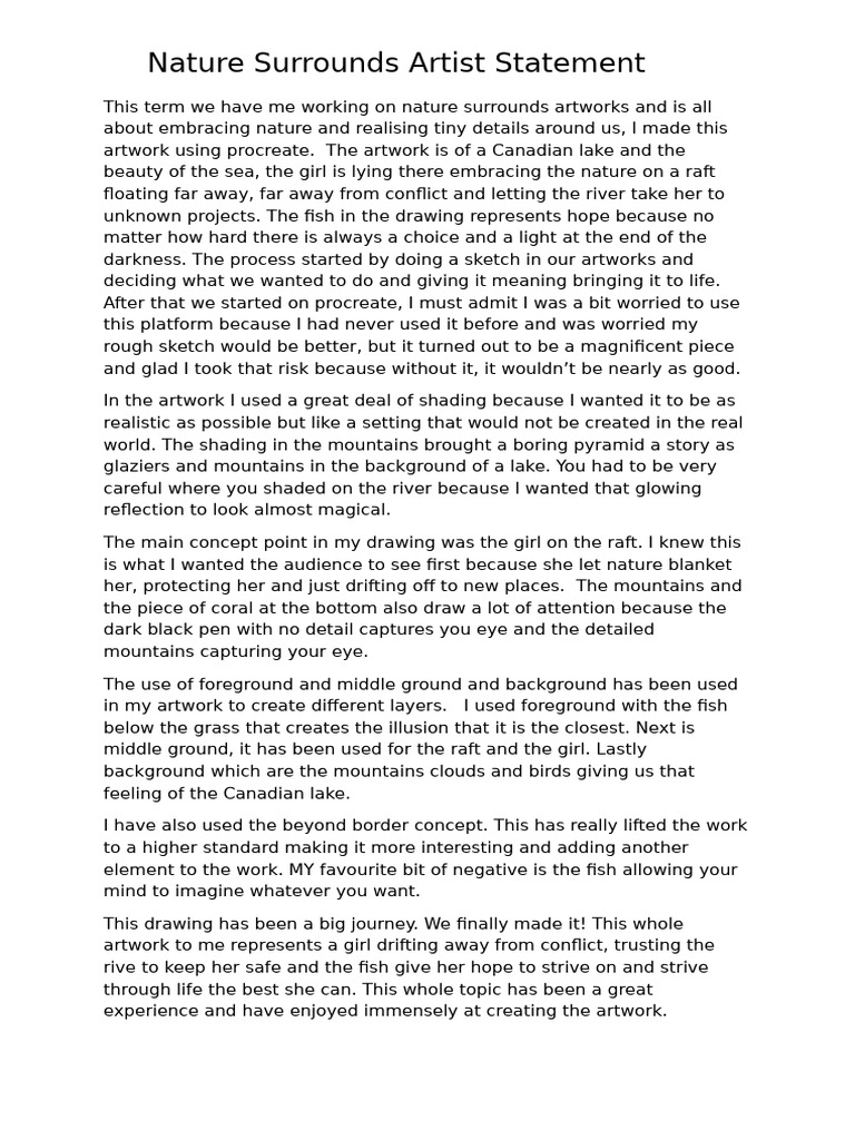 Artist Statement | PDF