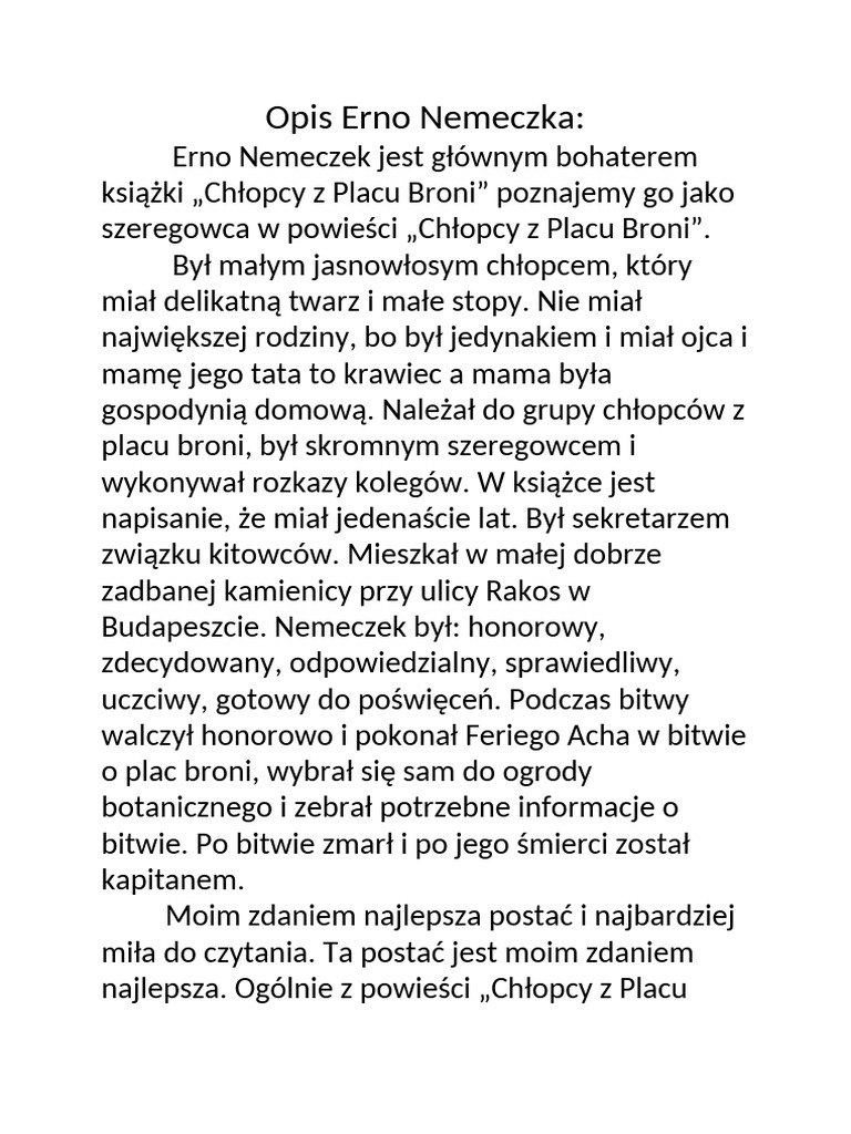 Opis Erno Nemeczka | PDF
