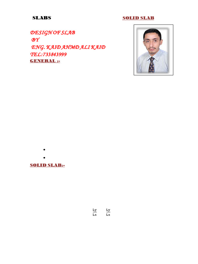 Solid Slabs | PDF | Beam (Structure) | Wall