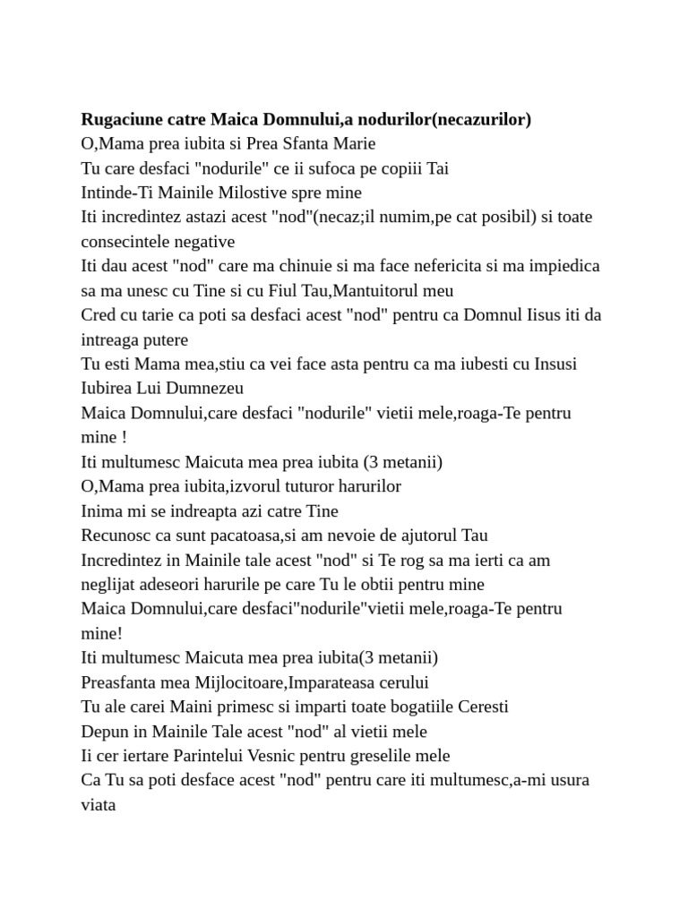 Ritualuri Si Ruga Noduri | PDF