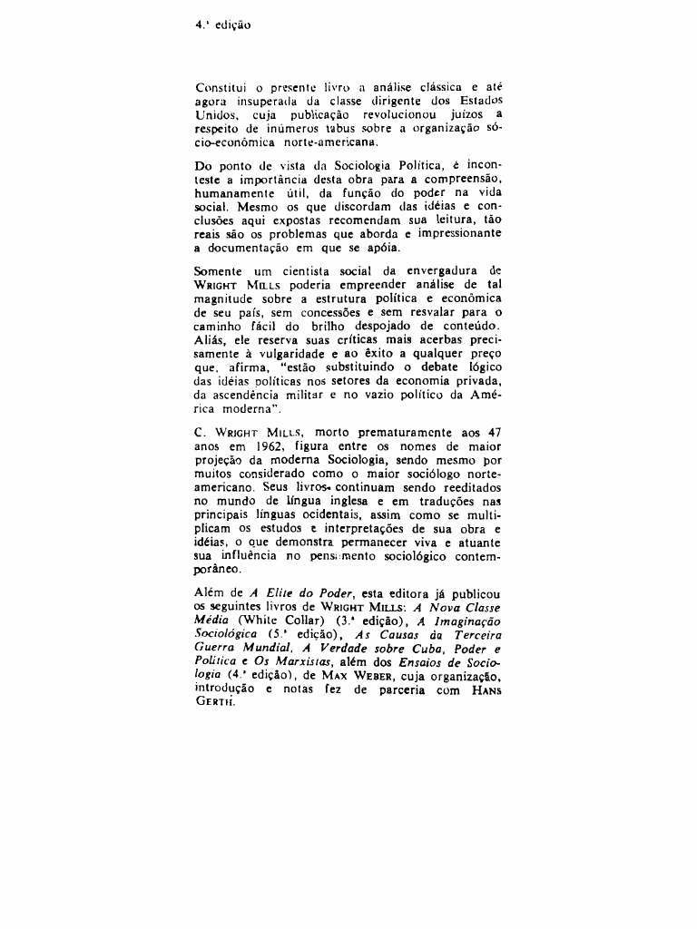 A Elite Do Poder (Charles Wright Mills) (Z-Library) | PDF