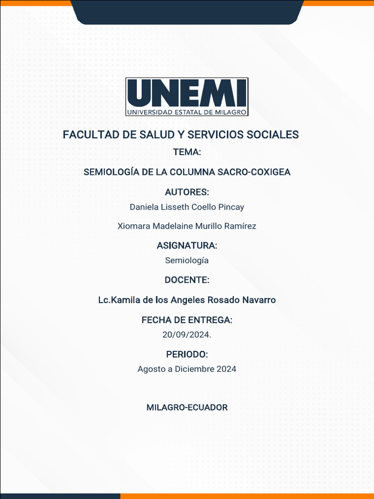 Semiología Sacro-Coxígea en Fisioterapia | PDF | Medicina ...
