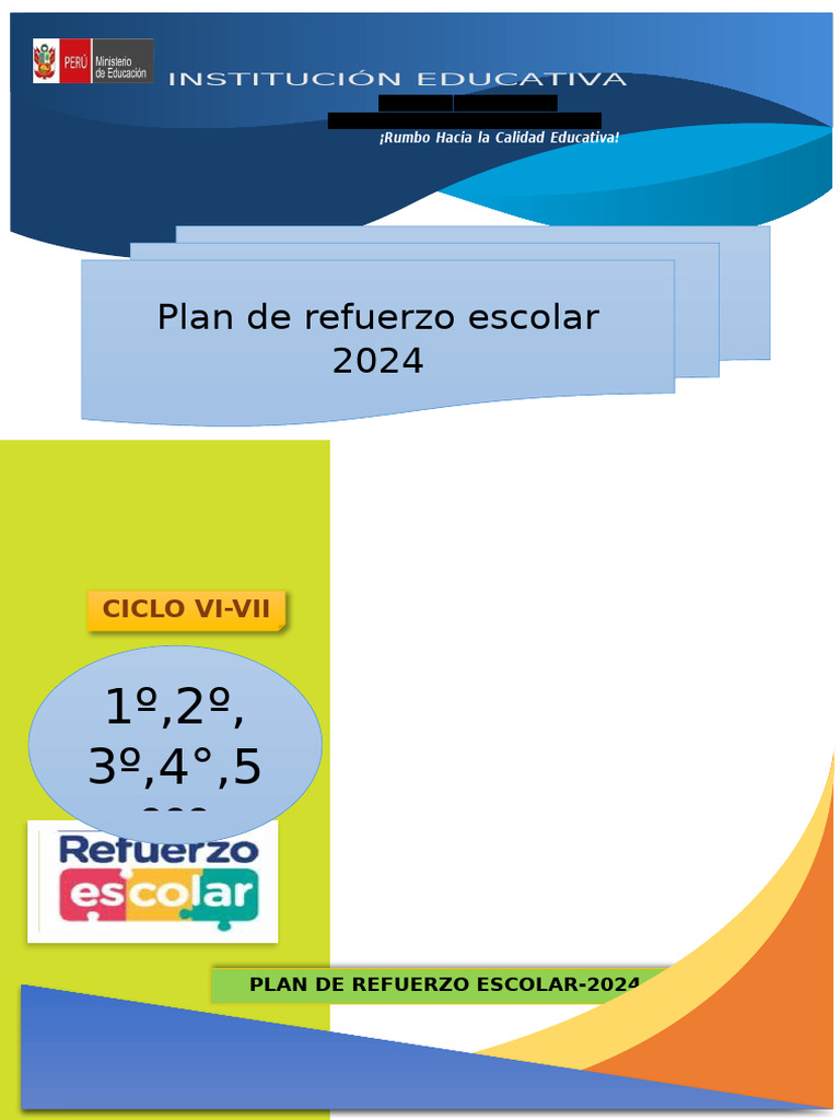 Ejemplo de Estrategia Pedagógica, Plan de Refuerzo Escolar Comunicación 2024 | PDF
