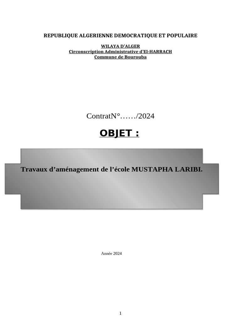 Republique Algerienne Democratique Et Populaire | PDF