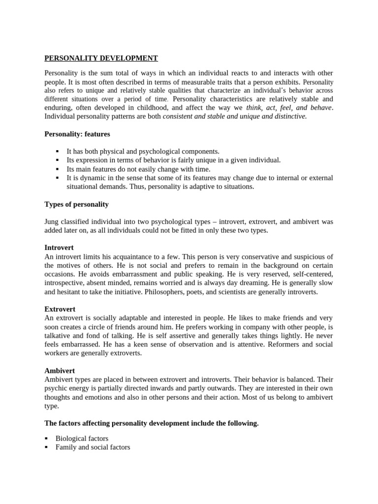 Theories of Personality Development 10th October 2024 | PDF | Id | Self ...