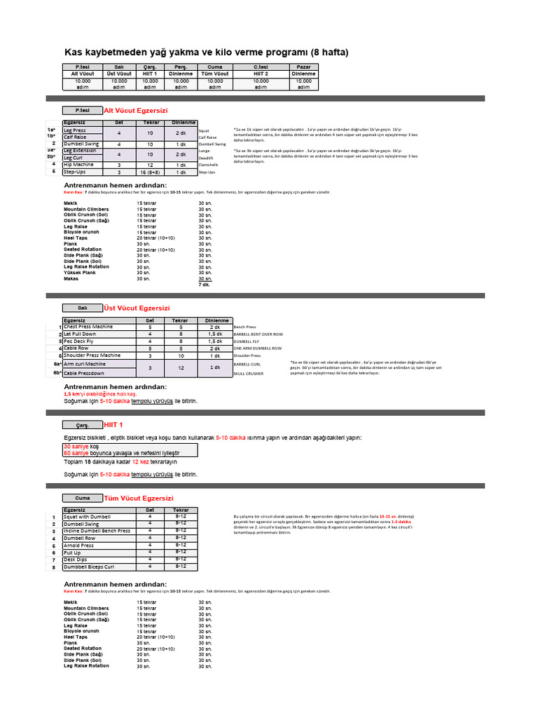 Cutting Workout | PDF