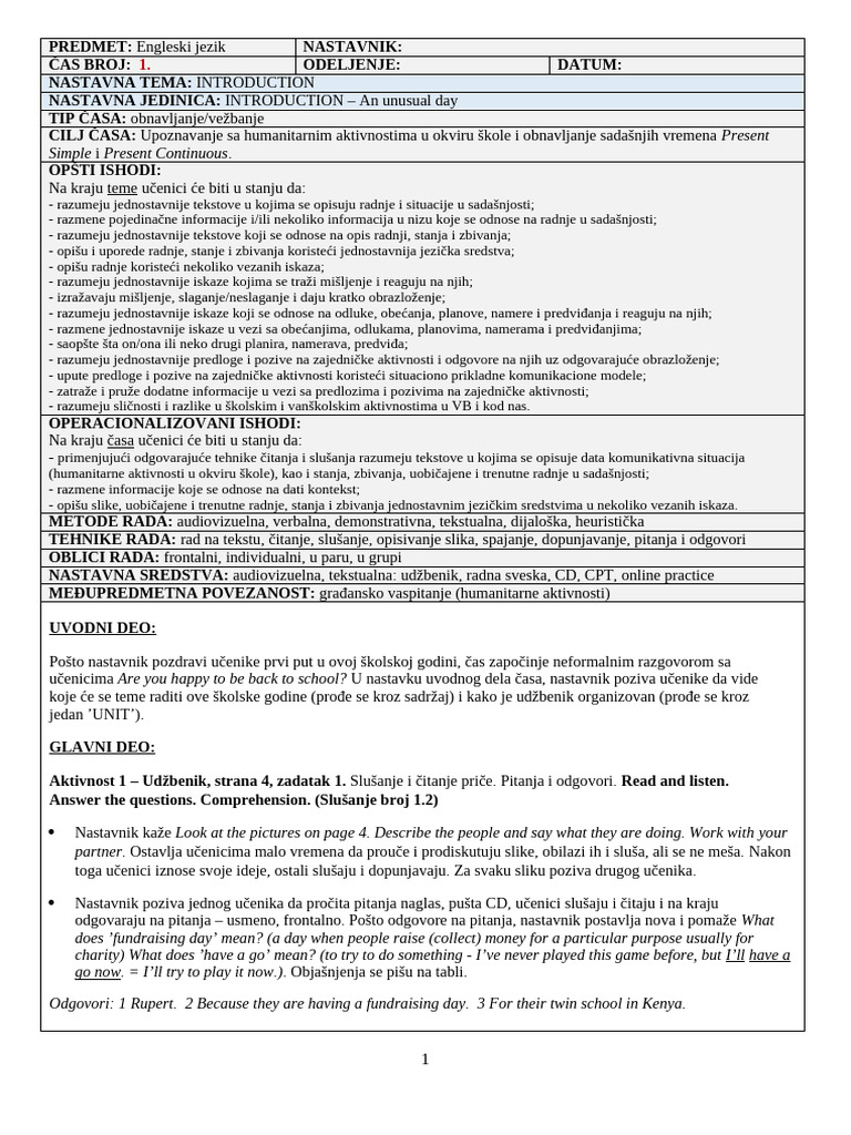Y7 Lesson Plan 01 | PDF