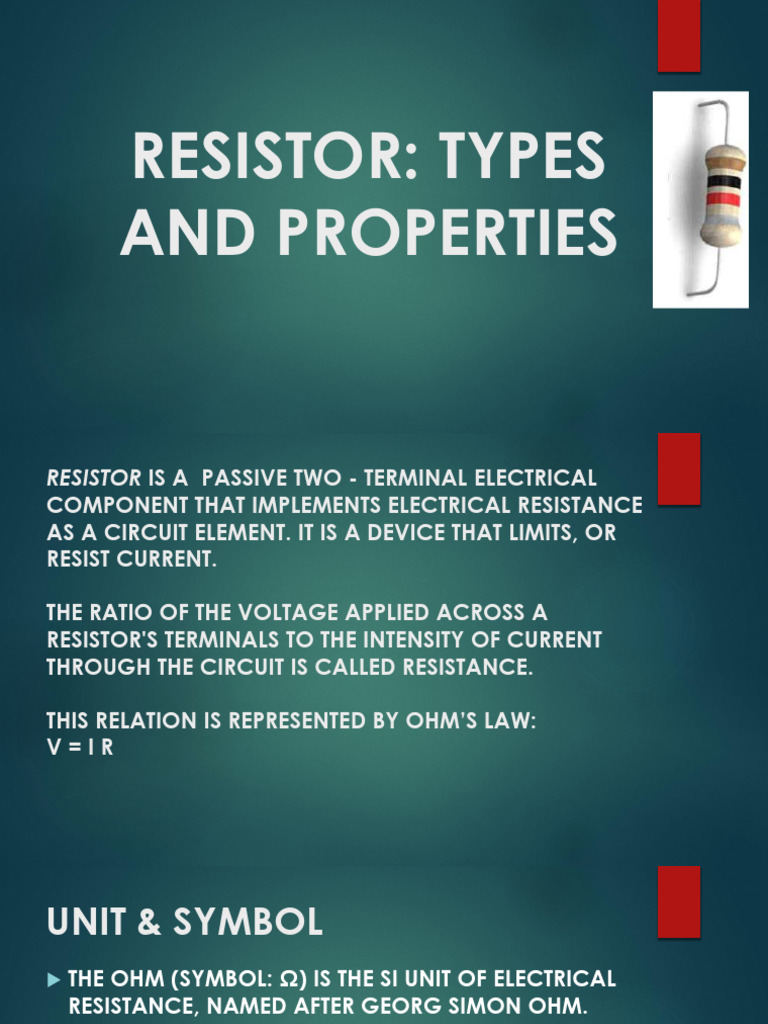 ReSISTOR TYPES AND PROPERTIES | PDF