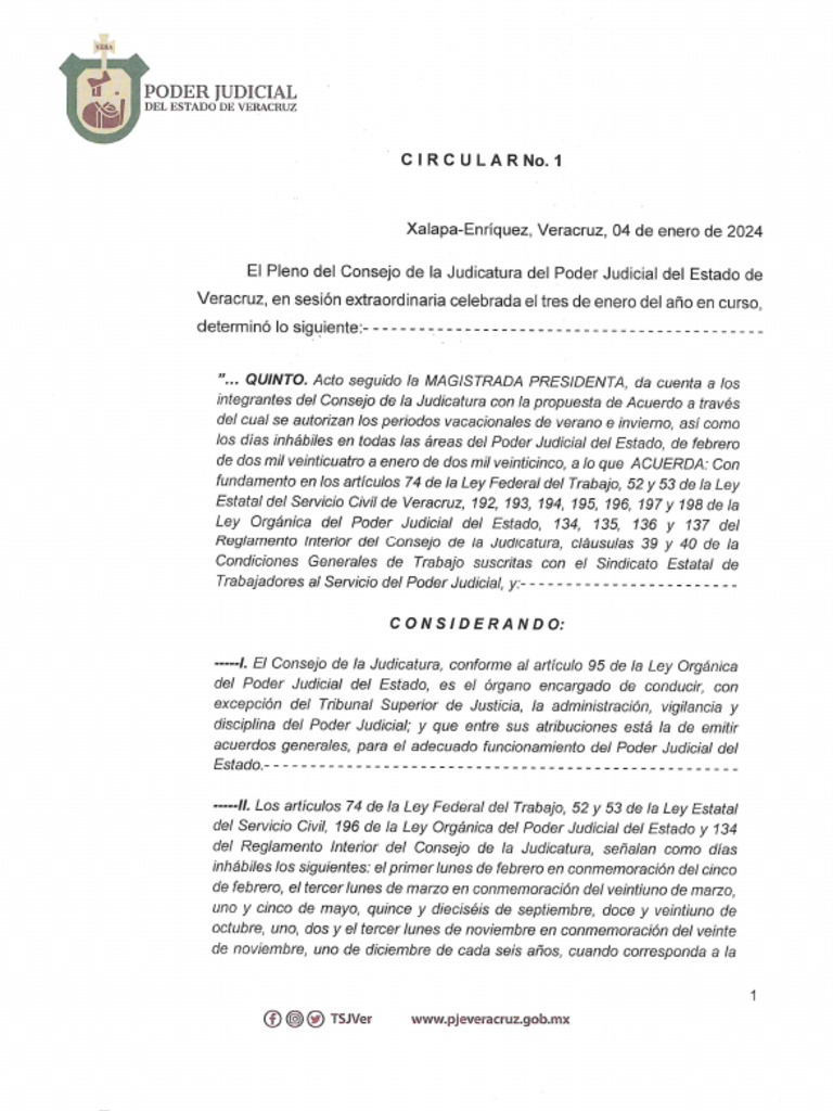 Circular 01 2024 | PDF