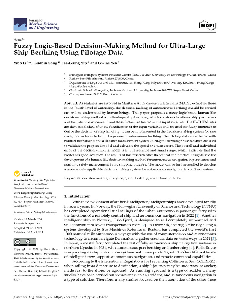 Fuzzy Logic-Based Decision-Making Method For Ultra-Large | PDF