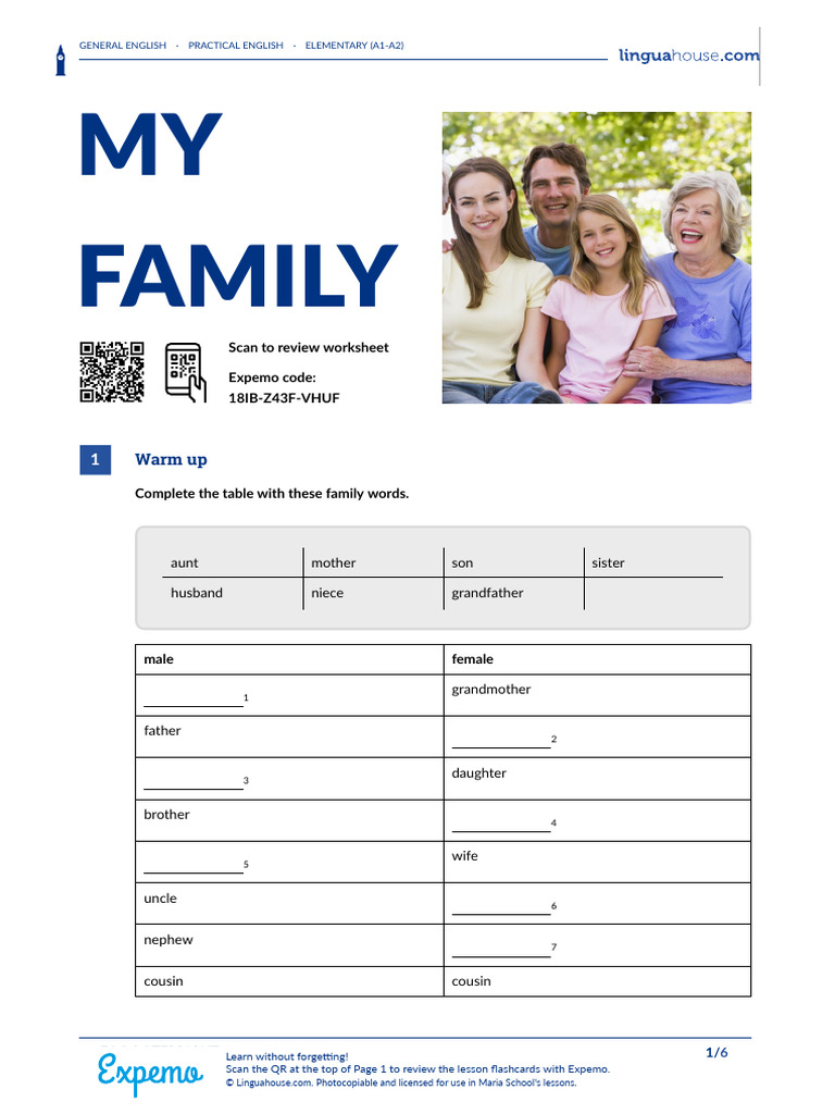 My Family British English Student | PDF | Linguistics | Wellness