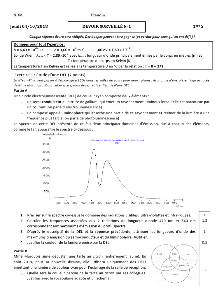 DS1 Couleur Energie | PDF