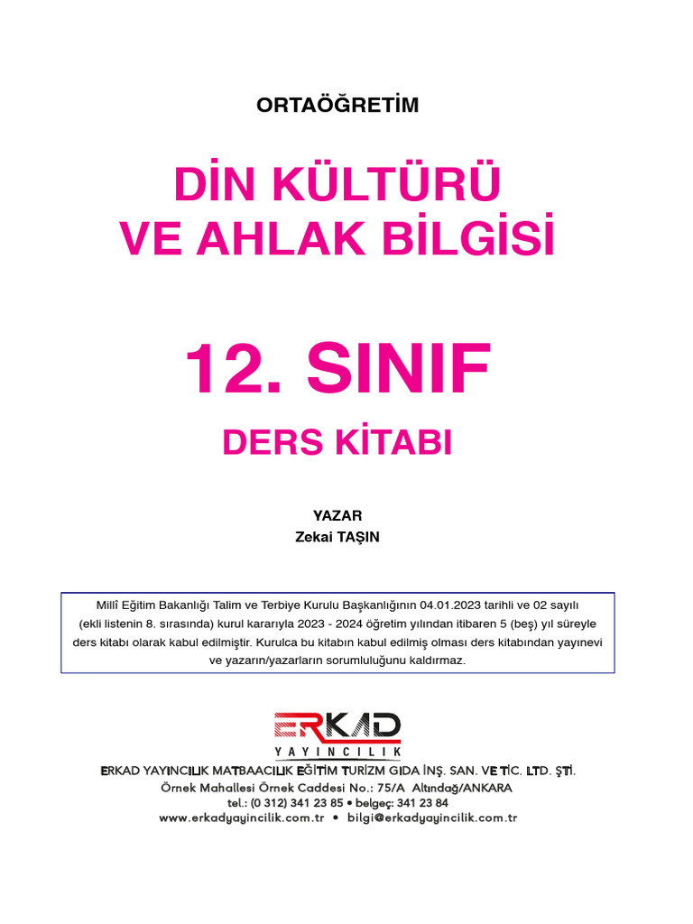 Di̇n 12 Erkad 2024 | PDF