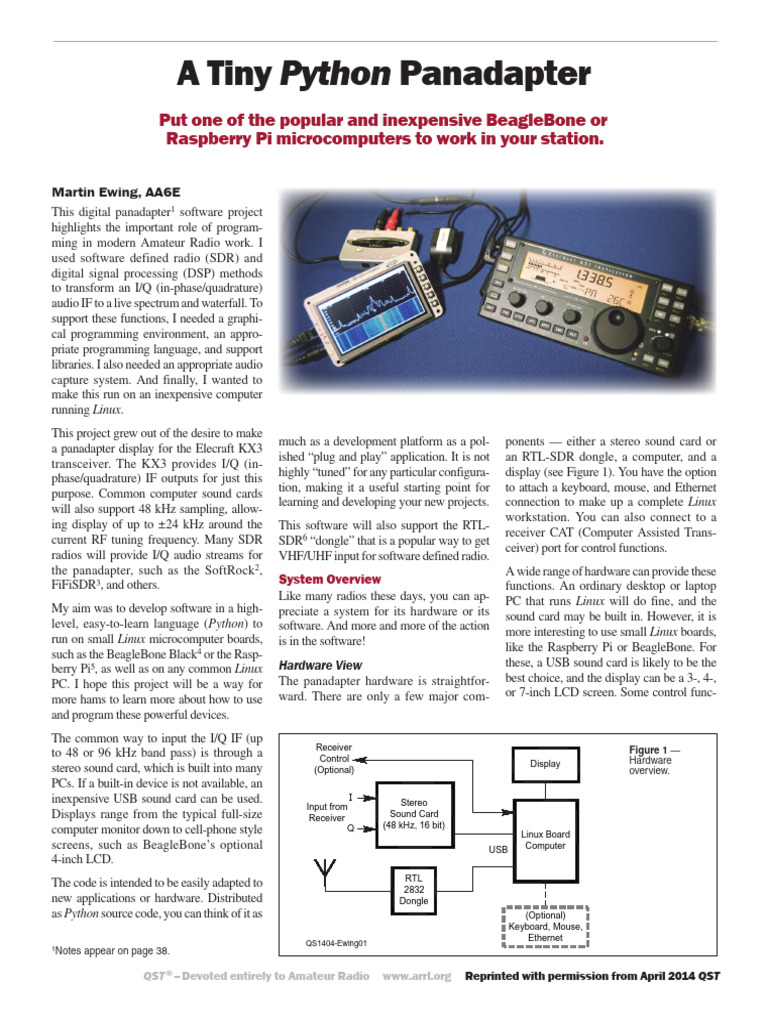 A Tiny Python Panadapter - Ewing | PDF