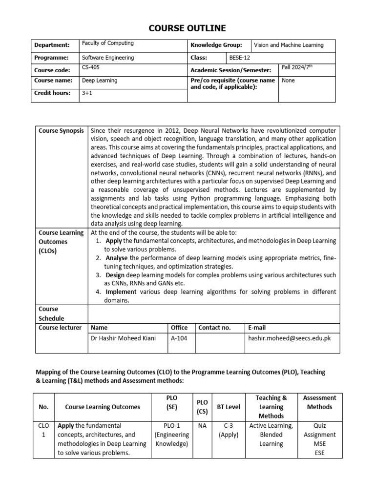 Course Outline | PDF