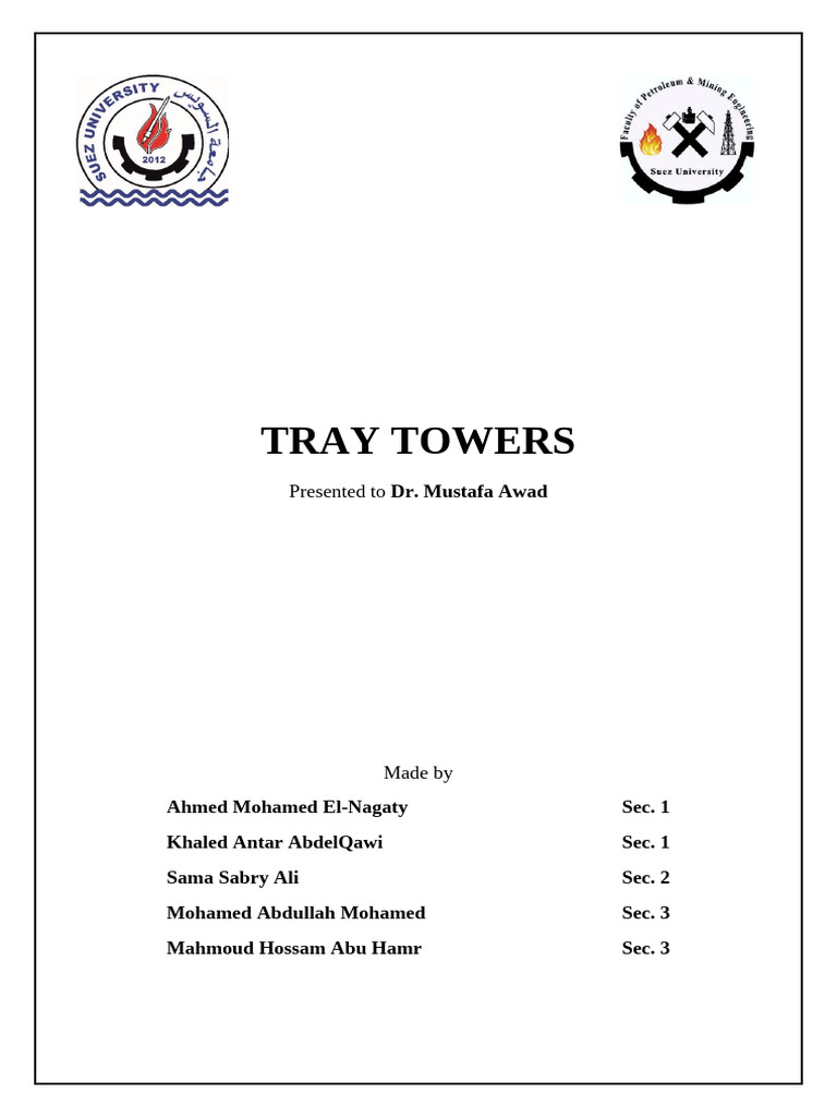 Tower Trays | PDF