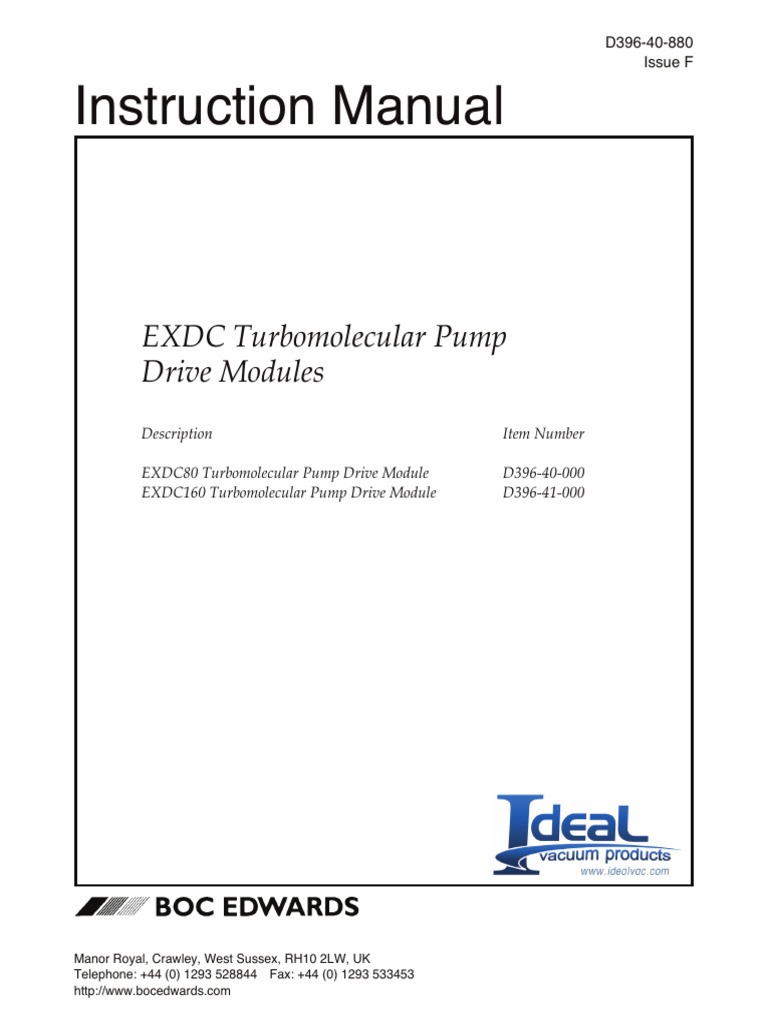 Edwards-Drive-Modules-Data | PDF