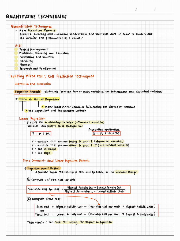 10 Quantitative Techniques | PDF