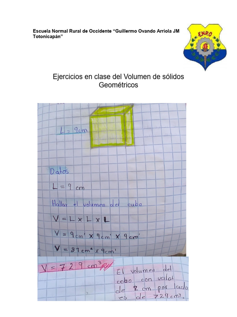 Clase Del Volumen de Sólidos Geométricos | PDF