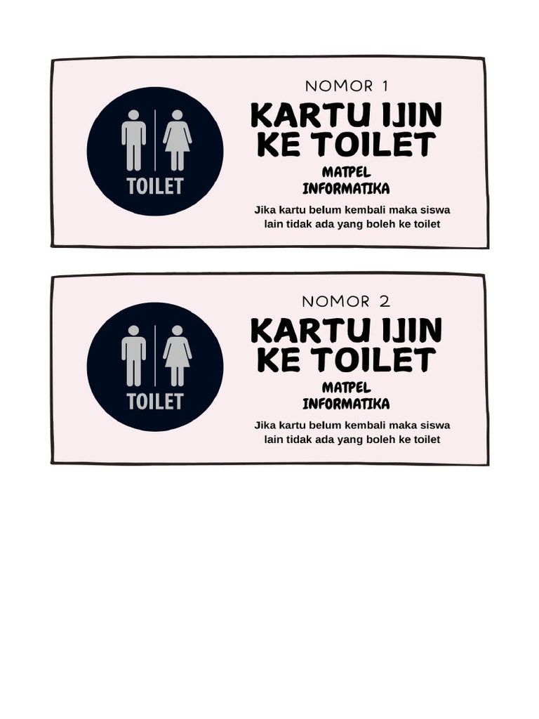 kartu toilet | PDF