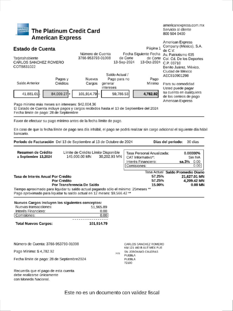 Estado de Cuenta Septiembre 2024 | PDF