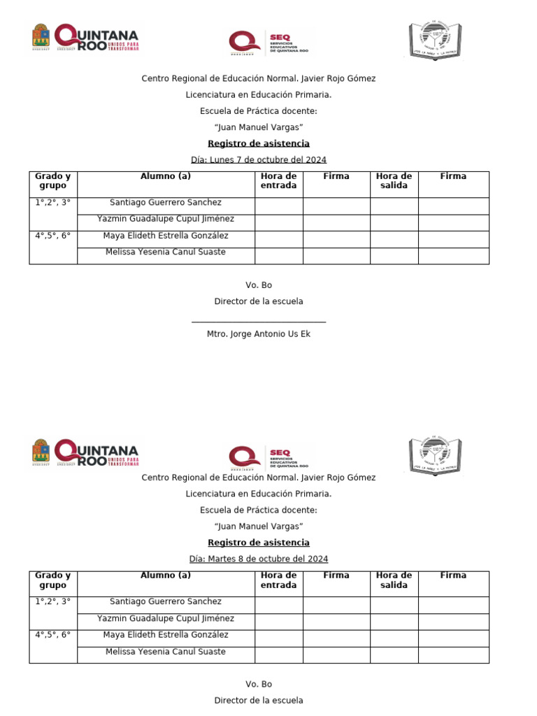 Registro de Entradas y Salidas | PDF