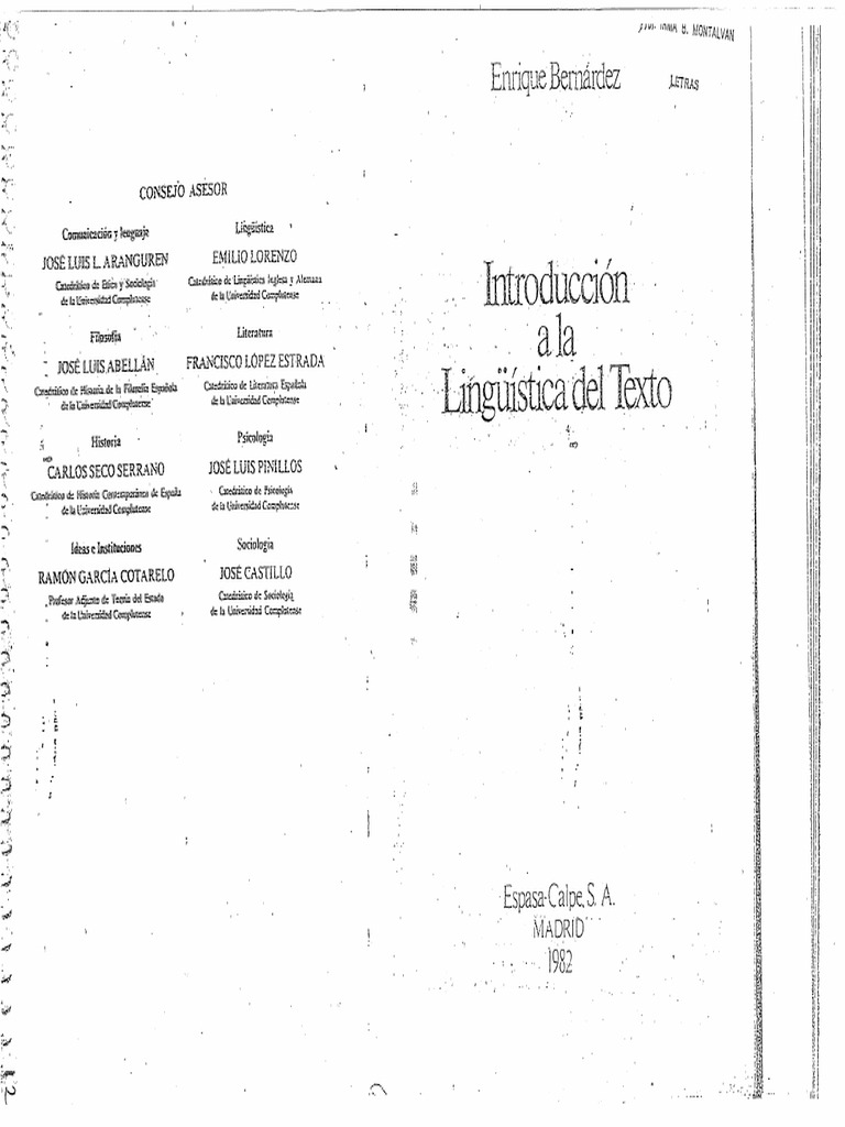 Bernardez-Introducción a la lingüística del texto_cap 3 | PDF