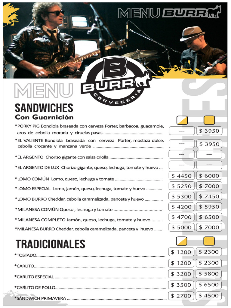 Burro Menu QR Ultimo | PDF