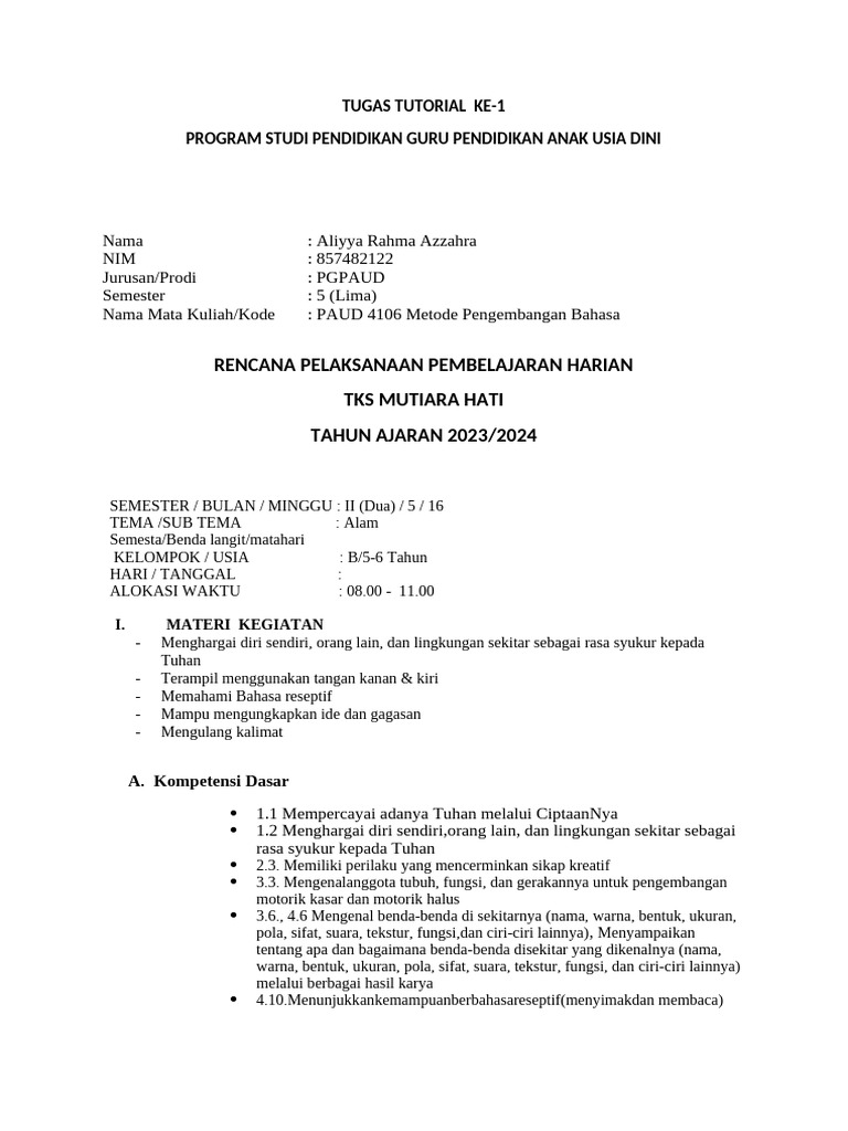 TUGAS TUTORIAL 1,2,3 - Aliyya R. A. | PDF