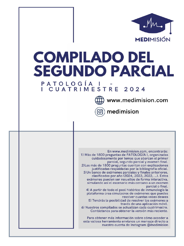 Compilado de Patologia I - II Parcial 2024 - Carlos Parente | PDF