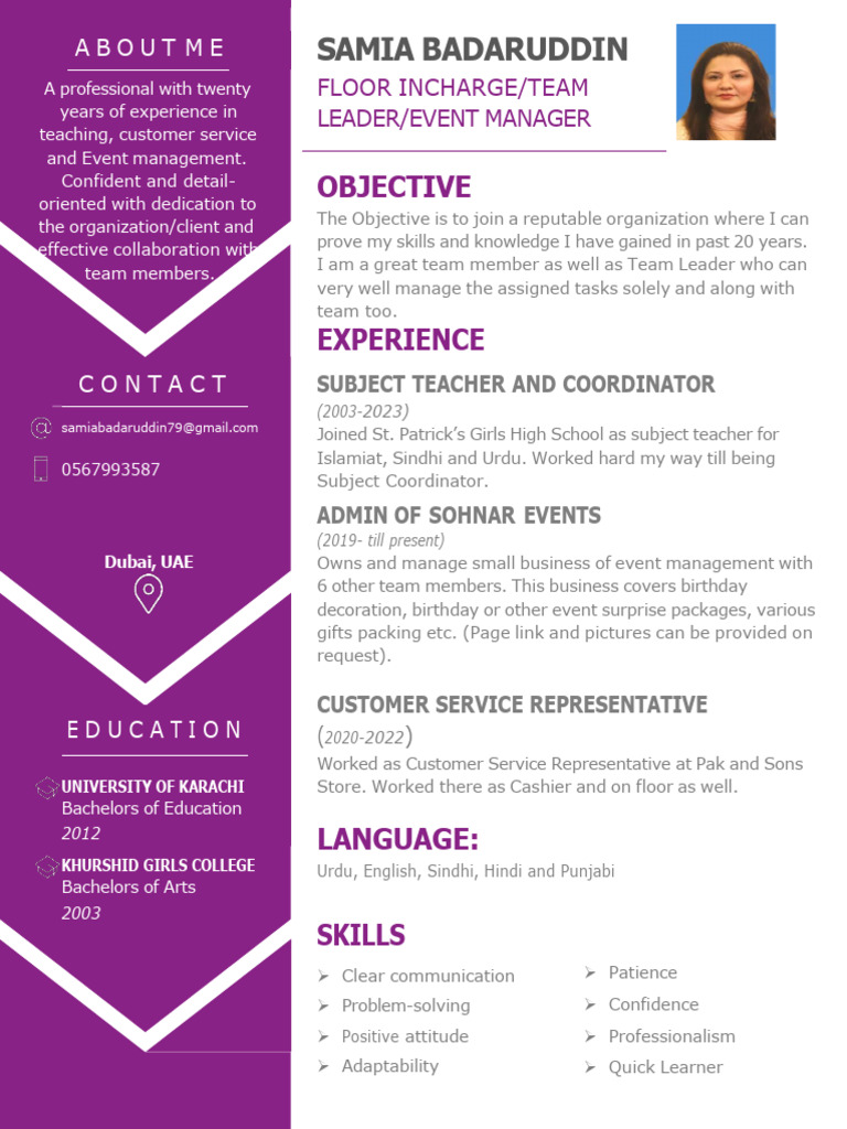 Samia CV Updated | PDF