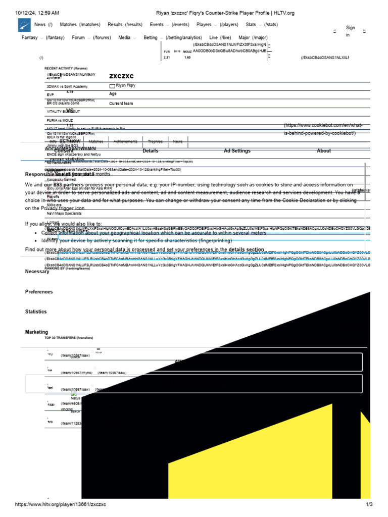 Riyan 'ZXCZXC' Fiqry's Counter-Strike Player Profile | PDF