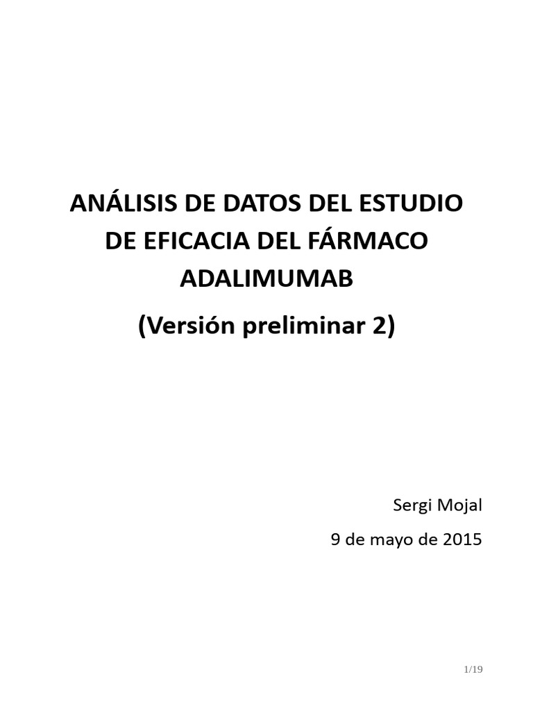 Adalimumab - Análisis de Los Datos V2 | PDF