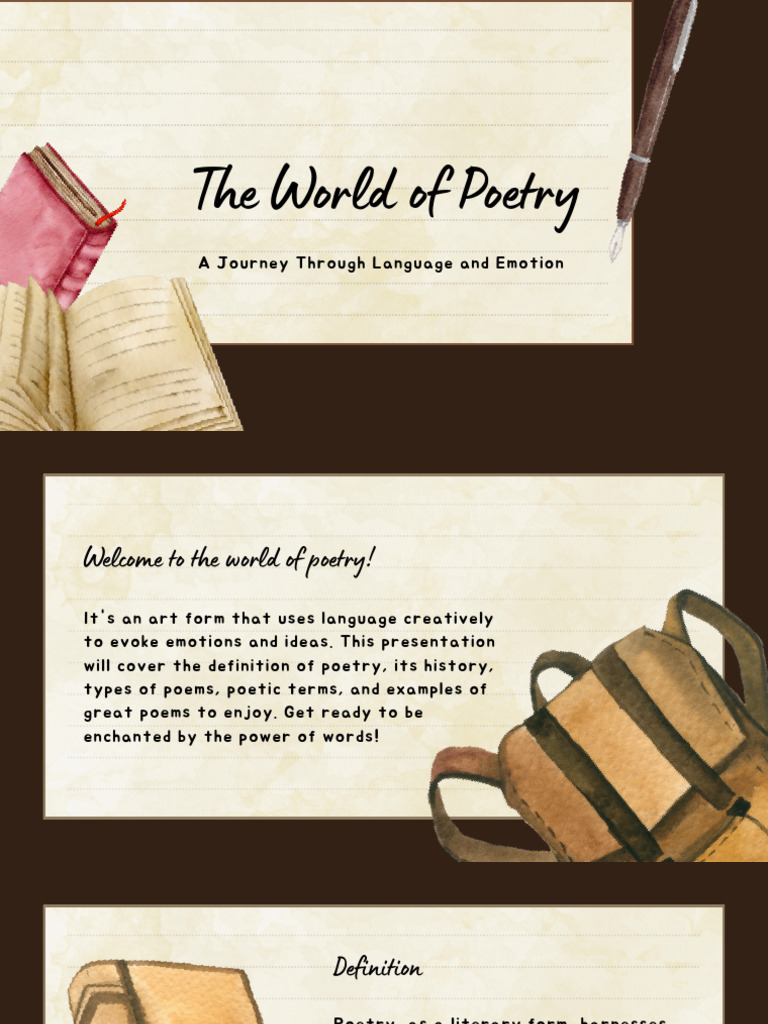 The World of Poetry Education Presentation | PDF