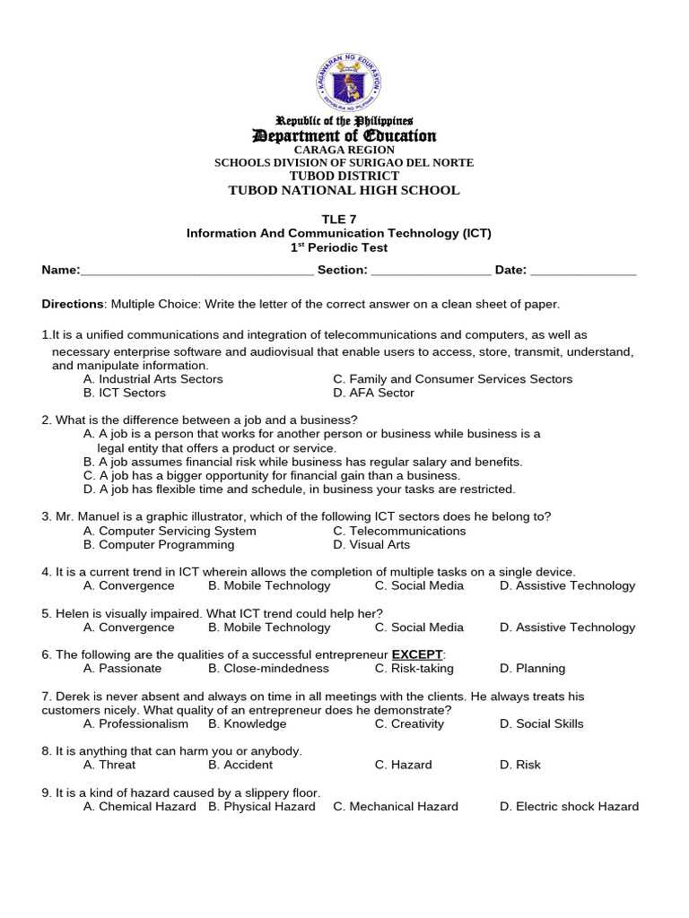 1st Periodic Test | PDF