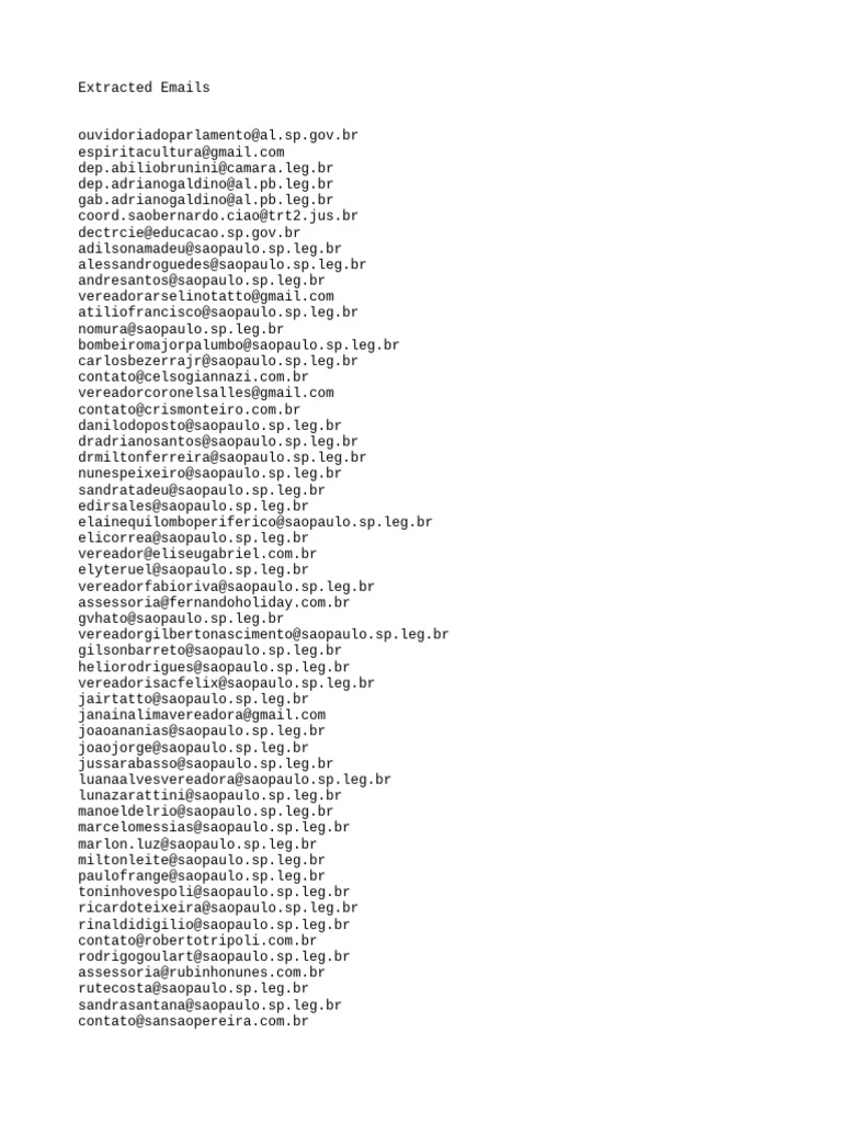 Extracted Emails | PDF