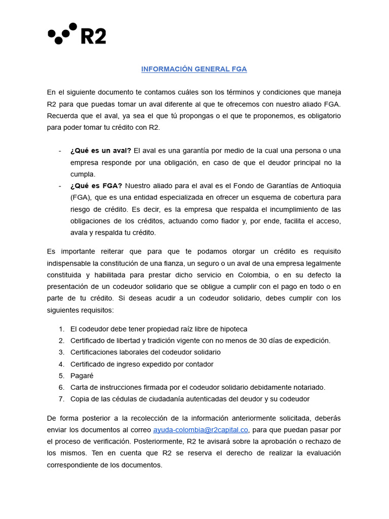 FGA-GENERAL-INFO | PDF