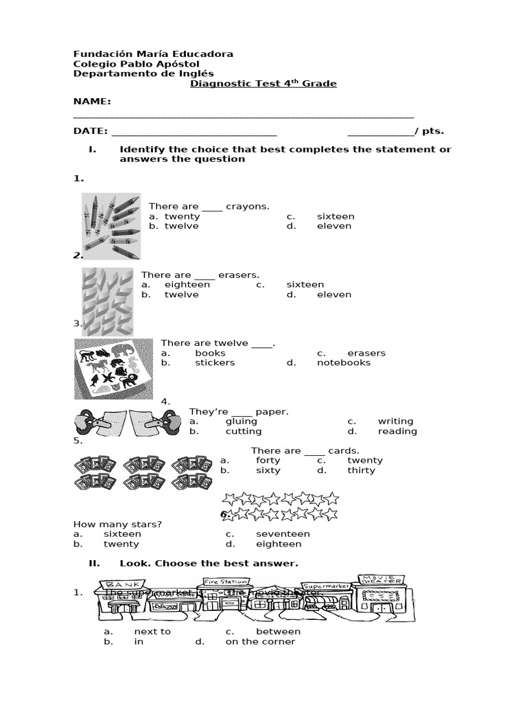4th grade test | PDF