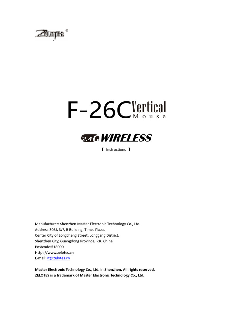 Zelotes F-26C Manual | PDF