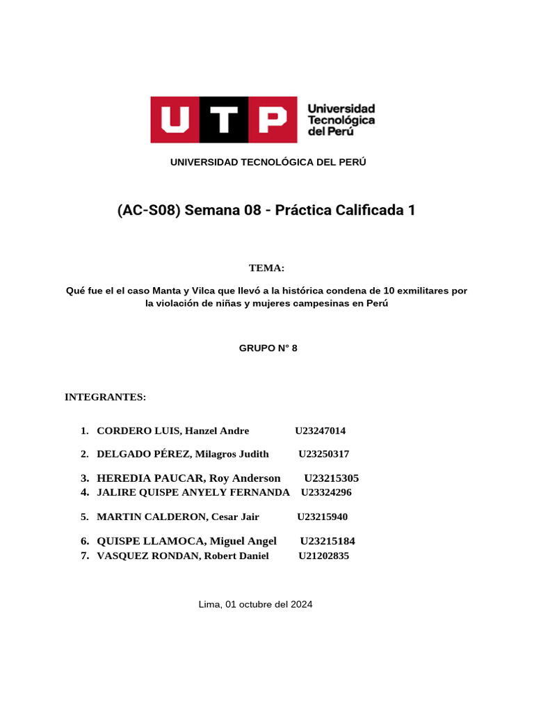 Pc1 Reflexión y Etica | PDF