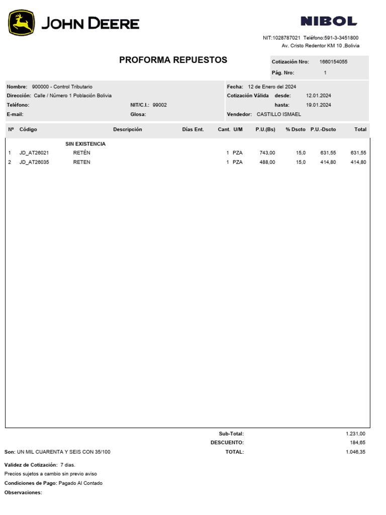 Reten Importacion | PDF
