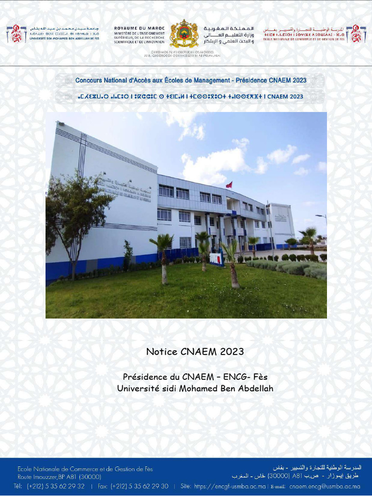 Notice Cnaem2023 VF | PDF