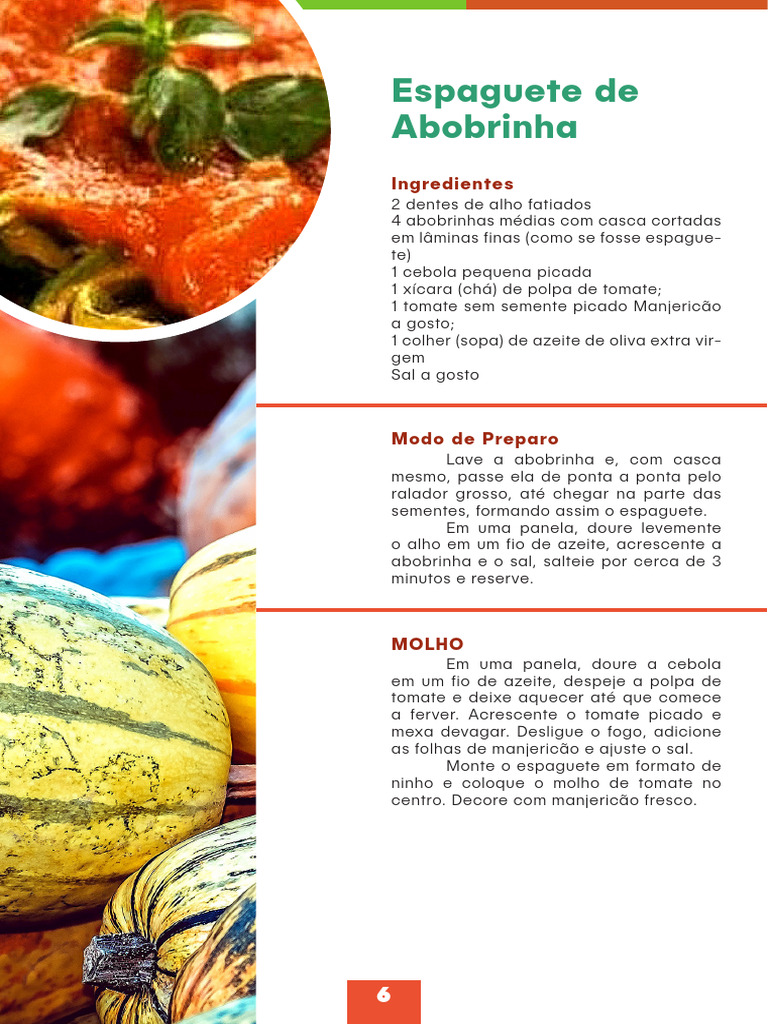 Espaguete de Abobrinha | PDF