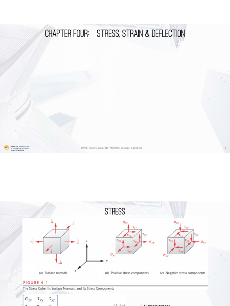 LECTURE 3 - CHAPTER 4 - STRESS, STRAIN & DEFLECTION | PDF