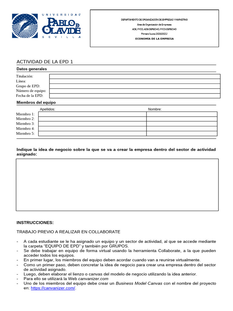 Actividad de La EPD 1 2021 | PDF | Informática | Negocios