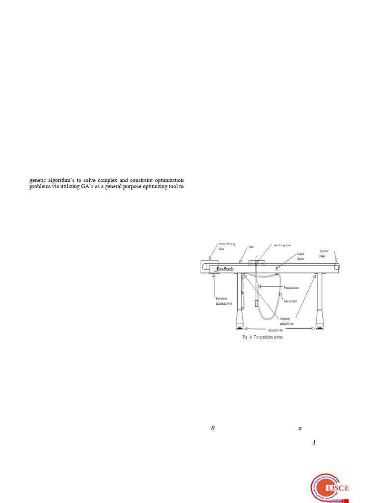 Tuning Of Pid Controller Of Inverted Pendulum Using Genetic Algorithm Pdf 2394