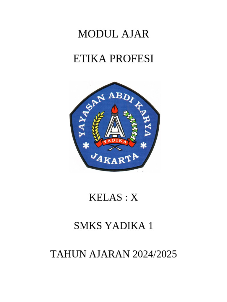 Modul Etika Profesi Kelas 10 AKL | PDF