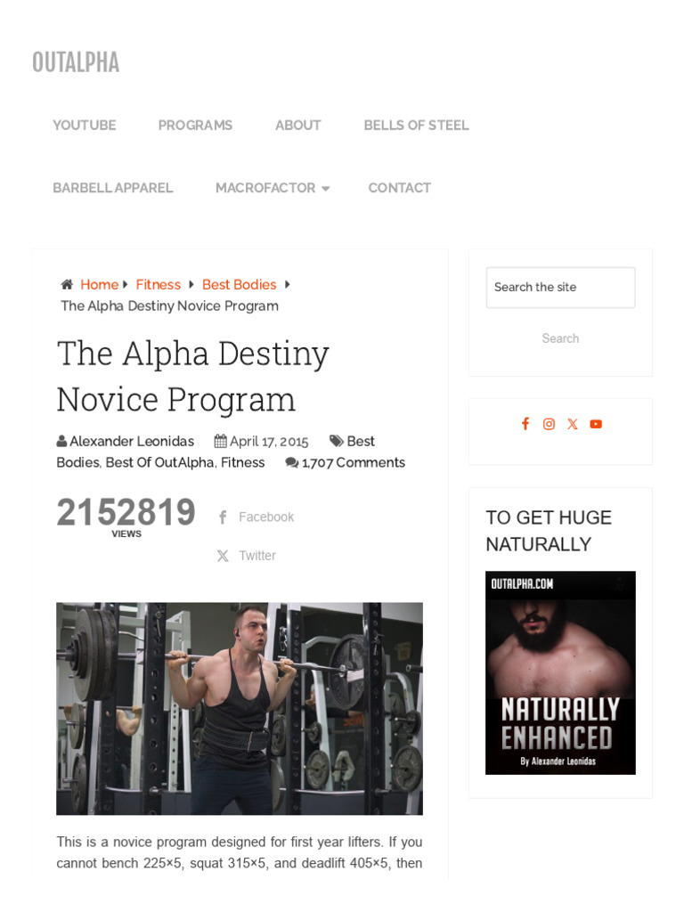 The Alpha Destiny Novice Program - OutAlpha | PDF